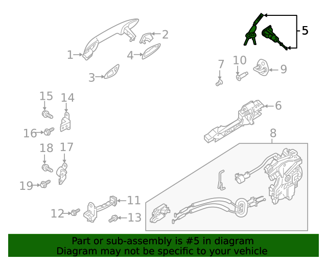 2019-2020 Kia Forte Cylinder & Keys - Driver's Side (LH) 81970-M7A00 ...