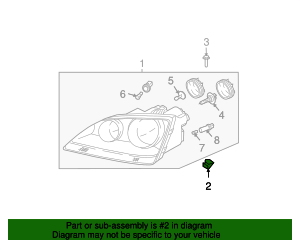 92191-3E000 - Headlamp Assembly Clip 2003-2006 Kia Sorento | Kia.Parts ...