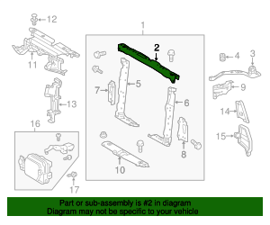 2013-2018 Toyota RAV4 Radiator Support Tie Bar 53216-42902 ...