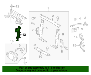 16691-0V041 - Radiator Support Baffle 2016-2018 Toyota RAV4 ...