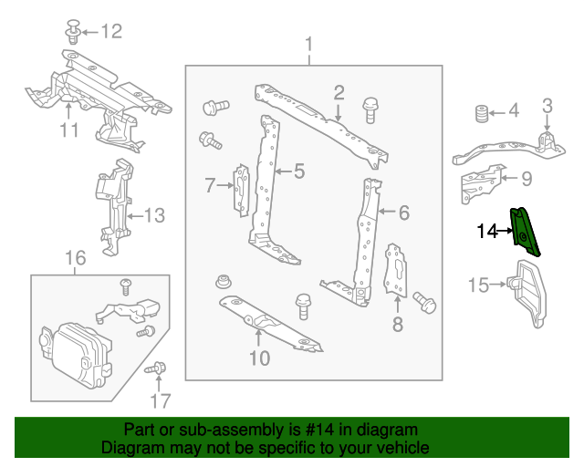 2013-2018 Toyota RAV4 Side Seal 53155-0R010 | Toyota Parts Center