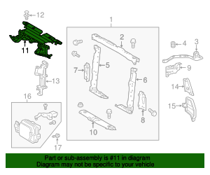 2013-2015 Toyota RAV4 Radiator Support Access Cover 16681-0V010 ...
