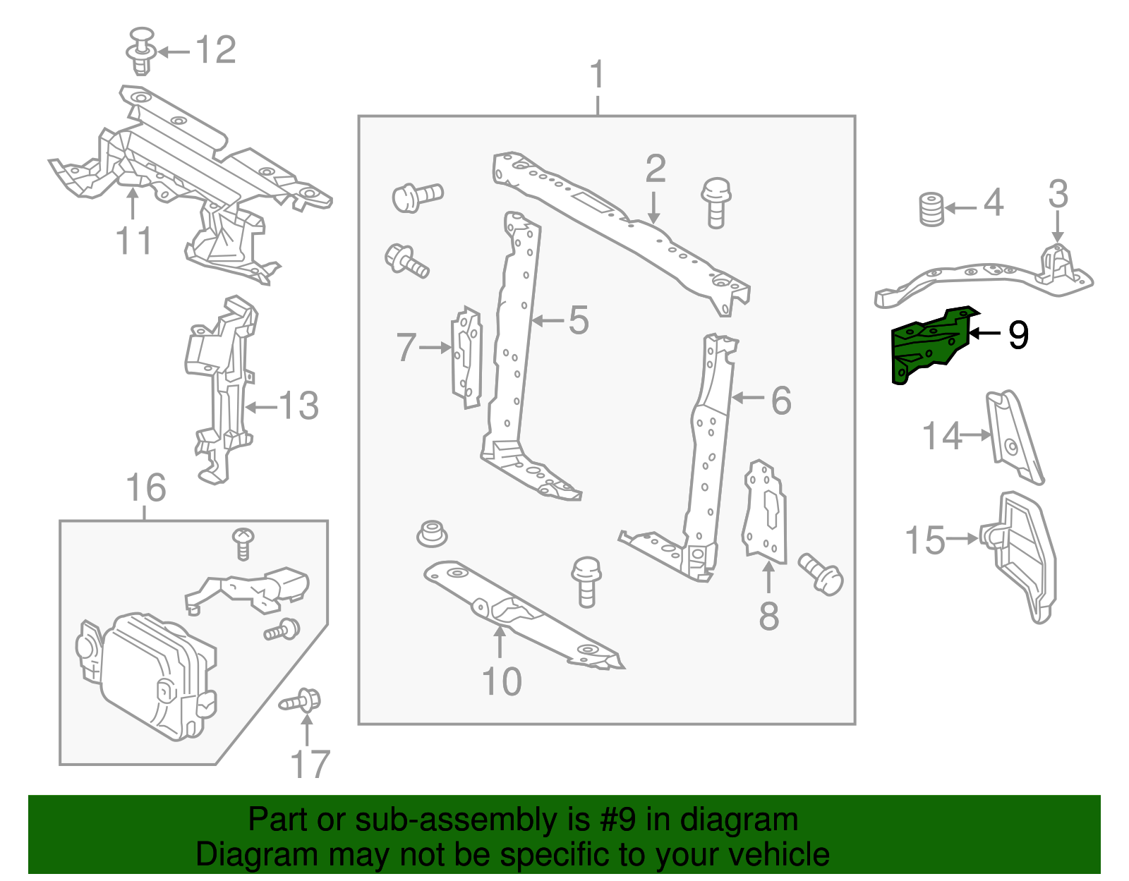 52139-0R030 - 2013-2018 Toyota RAV4 - Side Support Side Bracket ...