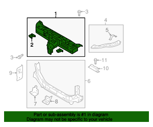 2011-2019 Mitsubishi Outlander Sport Upper Tie Bar 62511W240P ...