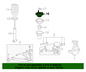 2007-2014 GM Front Suspension Strut Mount 25940743 GM | GMPartsDirect.com