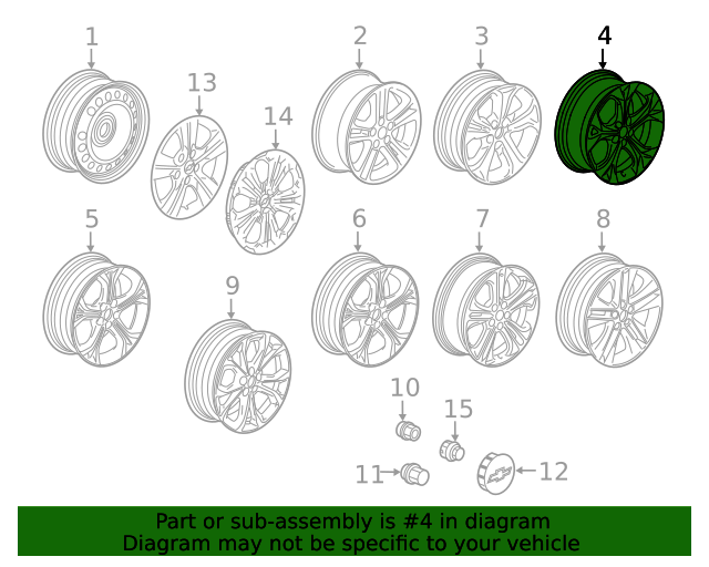 2016-2019 Chevrolet Cruze 16x4-Inch Steel Wheel 13383365 GM ...
