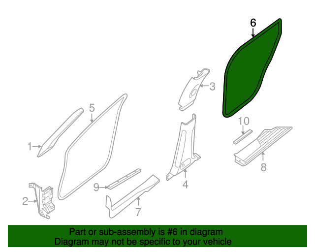 2013-2020 Nissan Pathfinder Rear Seal 82839-3KA0B | Nissan Parts Plus