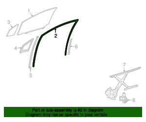 2016-2018 Toyota Window Channel 68151-47061 | OEM Parts Online