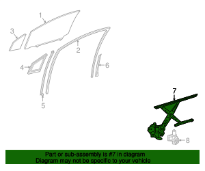 2011-2022 Toyota Window Regulator 69801-21020 | Retail Performance Auto Parts