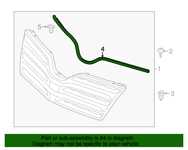 2013-2015 Toyota Venza Seal To Hood 53395-0T011 | OEM Parts Online