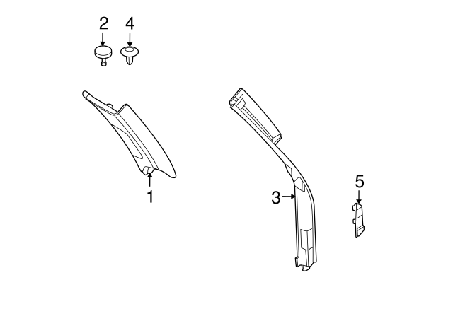 Genuine BMW 51-44-6-966-294 | Rear Pillar Trim Cover | FREE Shipping on ...