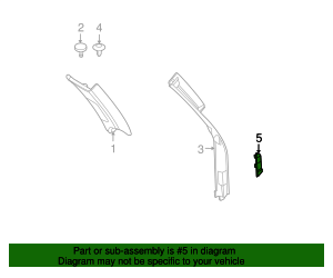 Genuine BMW 51-44-6-966-294 | Rear Pillar Trim Cover | FREE Shipping on ...