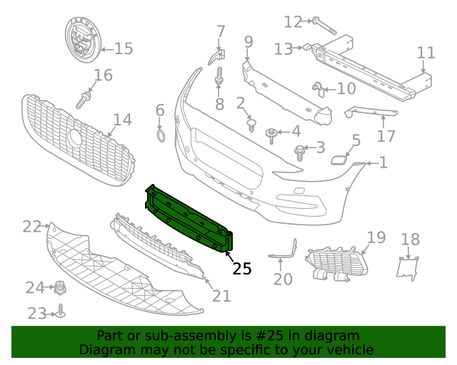2020 Jaguar XE Cooling Duct T4N33914 | JaguarParts.com