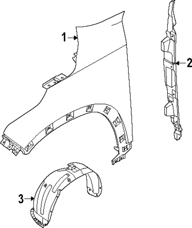 2021 Kia Seltos Fender Liner 86812 Q5000 | TascaParts.com