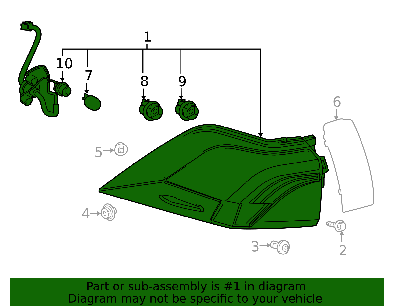 2019-2024 Toyota Tail Lamp 81560-0R090 | Retail Performance Auto Parts