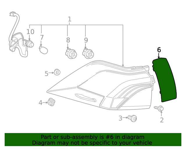 81498-0R010 - Tail Lamp Cover - 2019-2023 Toyota | OEM Genuine Toyota Parts