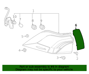 81498-0R010 - Tail Lamp Cover - 2019-2023 Toyota | OEM Genuine Toyota Parts
