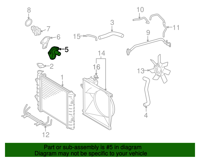 16321-75020 - Thermostat Housing - 2005-2023 Toyota | OEM Genuine ...