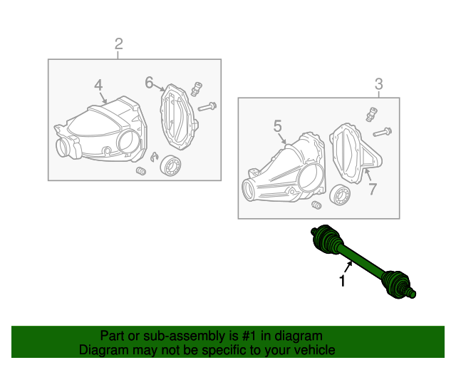 2003-2006 Mercedes-Benz Axle Assembly 209-350-70-00 | Mercedes Star Parts