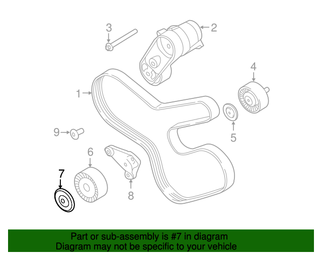11287544616 - 2007-2019 BMW Idler Pulley Cap (11-28-7-544-616) | BMW of ...