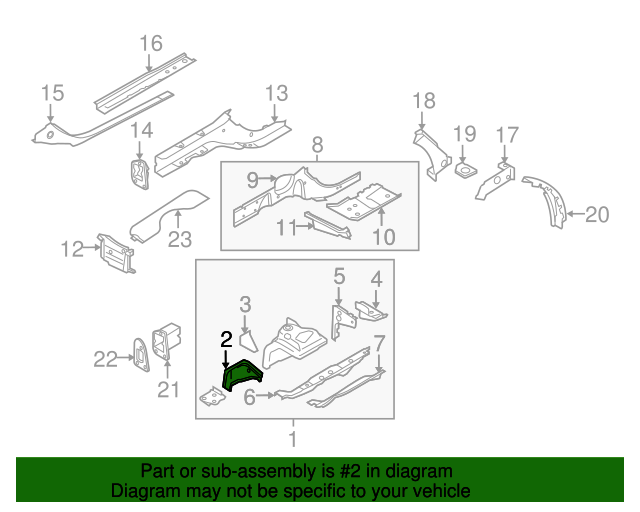 8T0-821-136-H - Front Brace 2013-2015 Audi RS5 | Audi OEM Parts