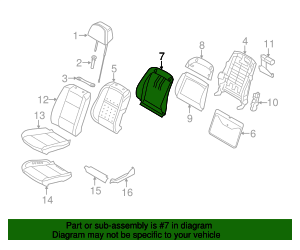 52-10-7-319-047 - Seat Back Panel - 2014-2019 BMW | Buy BMW Parts Now