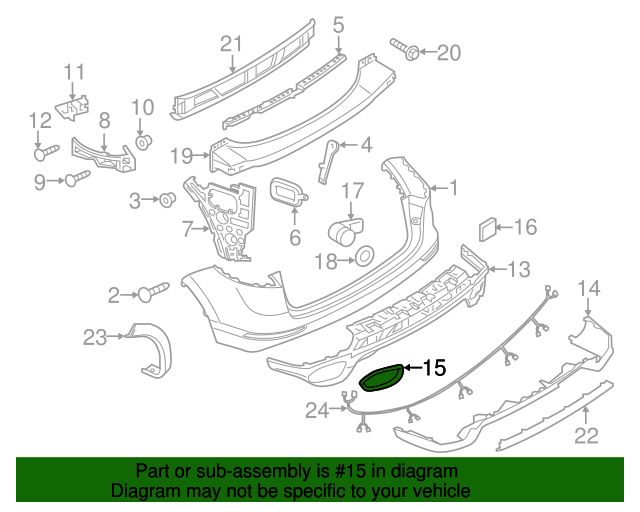 2015-2018 Porsche Cayenne Bumper Trim 958-505-837-10-9B9 | Porsche ...