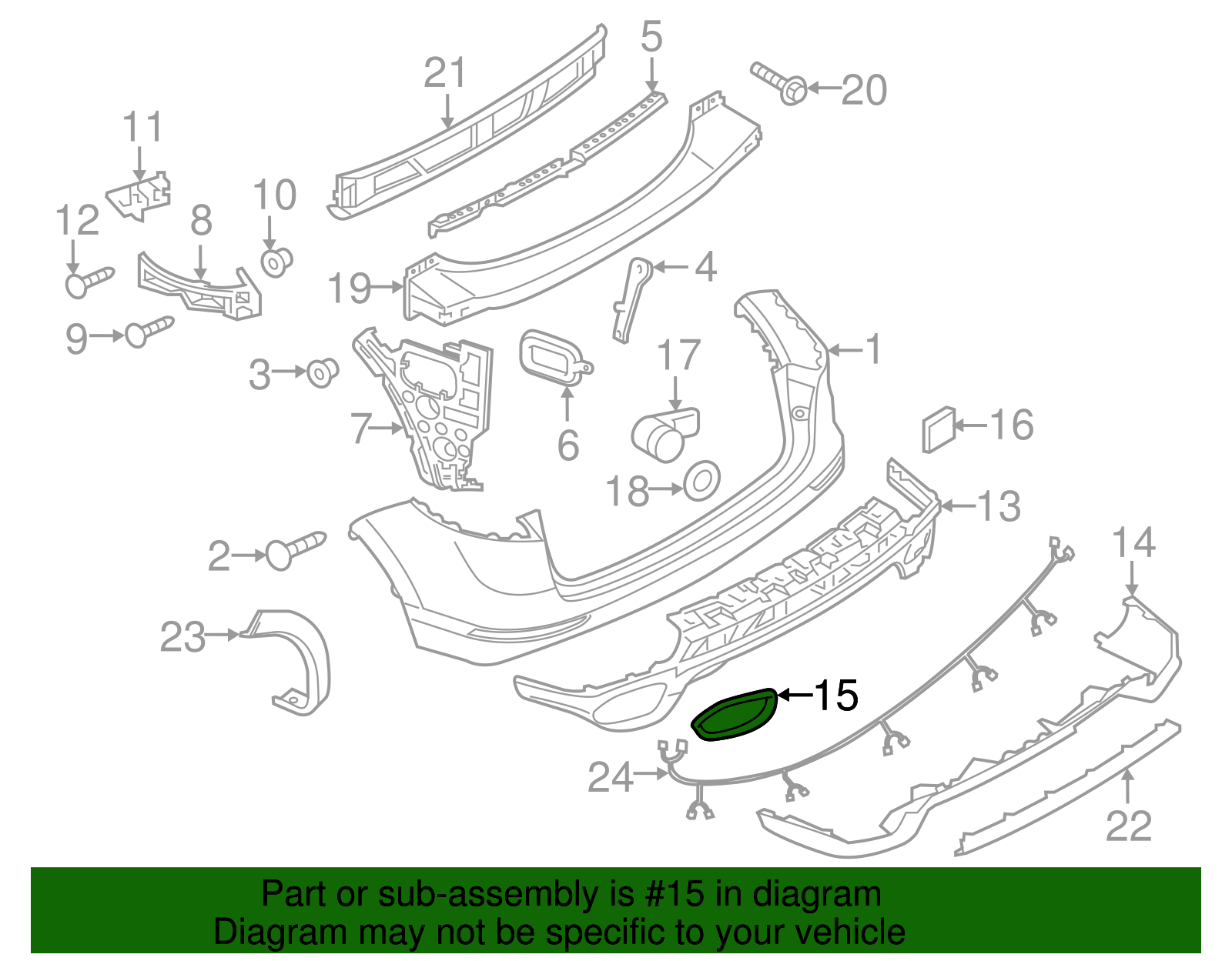 2015-2018 Porsche Cayenne Bumper Trim 958-505-837-10-9B9 | Sunset ...