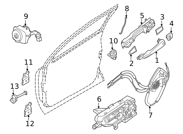 80640-6LE0B - Handle, Outside 2020-2024 Nissan Sentra | Nissan Parts ...