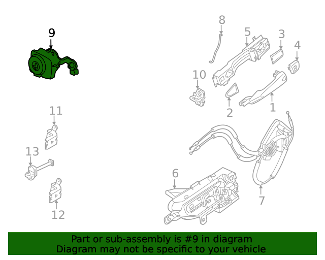 2020-2024 Nissan Sentra Lock Cylinder H0601-6LE0A | Temecula Nissan Parts