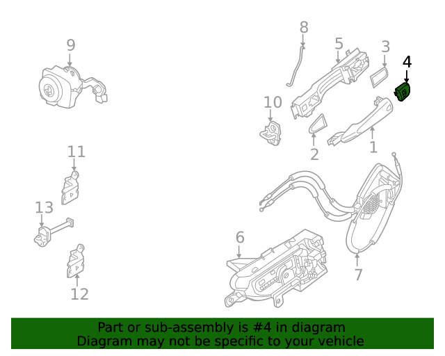82646-6LE0B - Escutcheon 2020-2024 Nissan Sentra | Nissan Parts ...