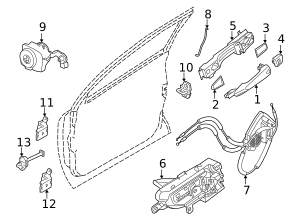 2020-2022 Nissan Sentra Door Lock Actuator Motor 80500-6LE0A ...