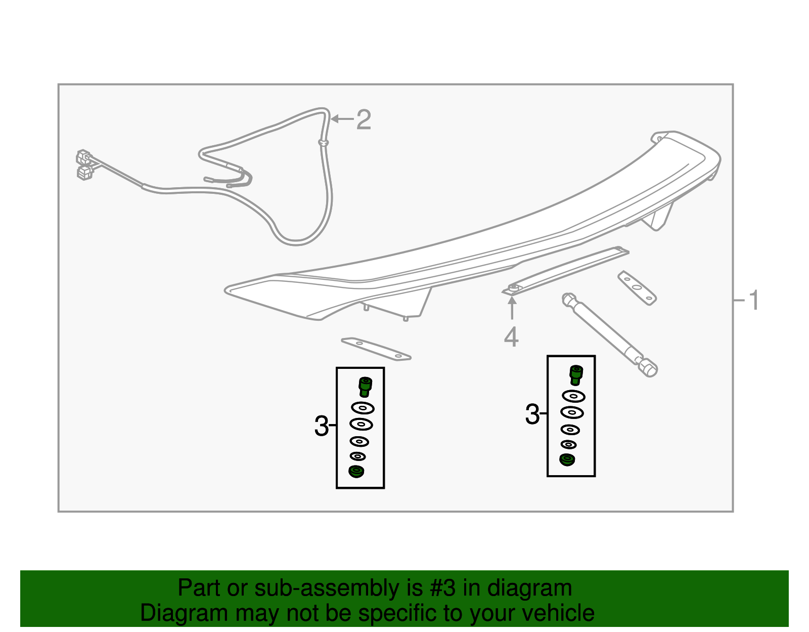 22785872 - Rear End Spoiler Support Spacer 2010-2013 Chevrolet Camaro ...