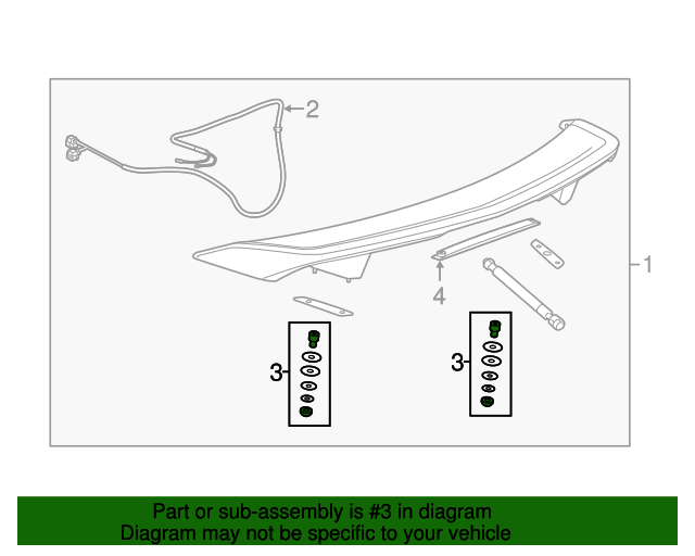 22785872 GM Rear End Spoiler Support Spacer | GM Parts Store