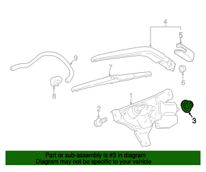 2007-2019 Toyota Back Glass Wiper Motor Grommet 85143-52020 | Toyota ...