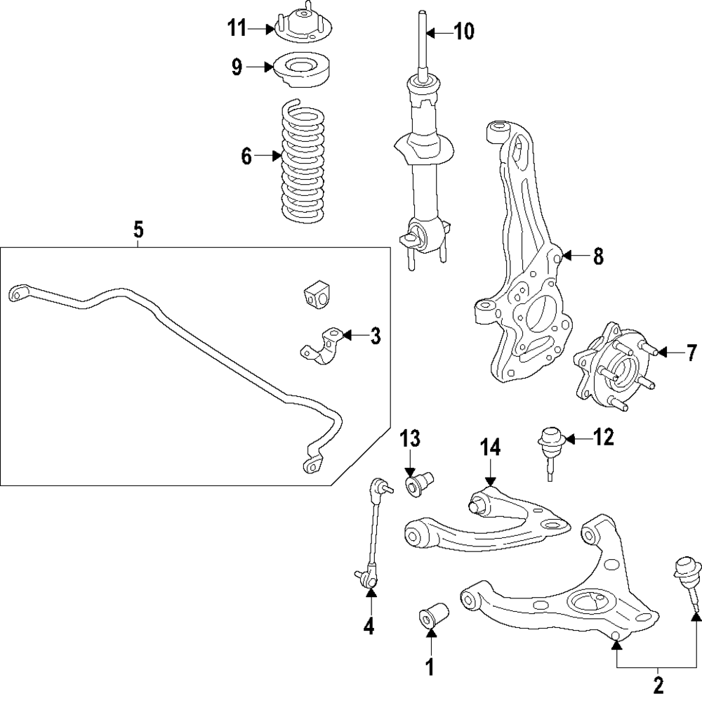 2024 Ford Ranger Lower Control Arm MB3Z-3078-C | OEM Parts Online