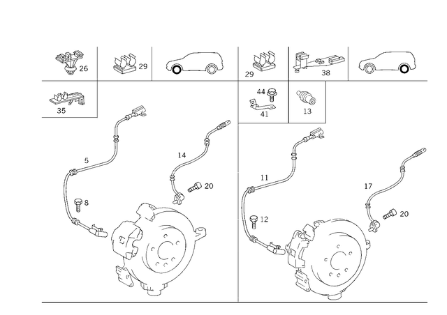 163-540-10-17 - Rotational Speed Sensor 1998-2005 Mercedes-Benz ...