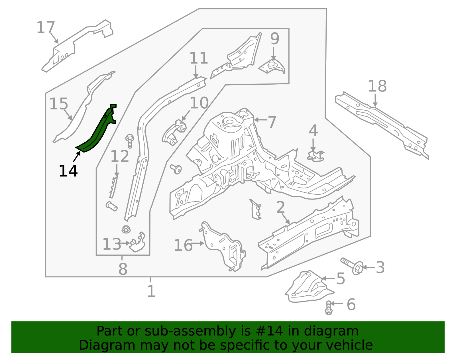 LX6Z-78108A26-A - Outer Support 2020-2025 Ford | Big 3 Auto Parts