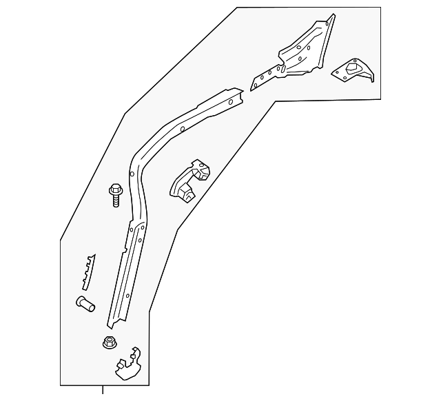 2020-2022 Ford Upper Rail lx6z16a023h | TascaParts.com