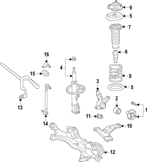 Front Suspension for 2014 Toyota Corolla | OEM Genuine Toyota Parts