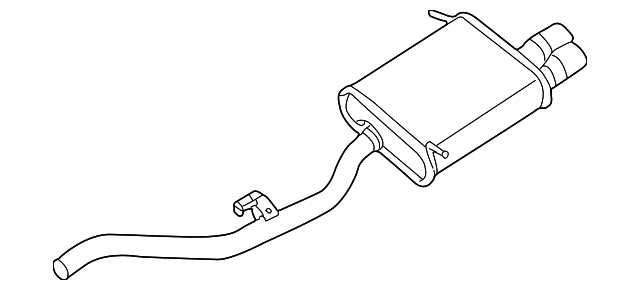 Genuine BMW 18-10-7-505-644 | Muffler W/Tailpipe | FREE Shipping on ...