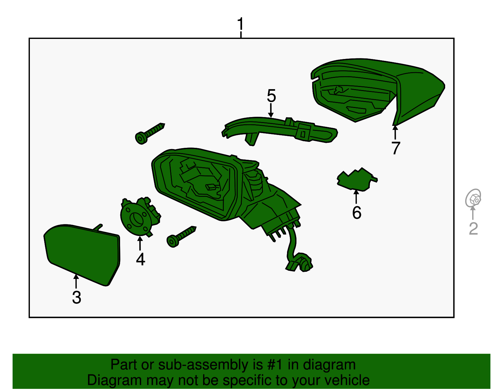 EJ7Z-17682-CBPTM - Mirror Assembly 2015-2019 Lincoln MKC | Big 3 Auto Parts
