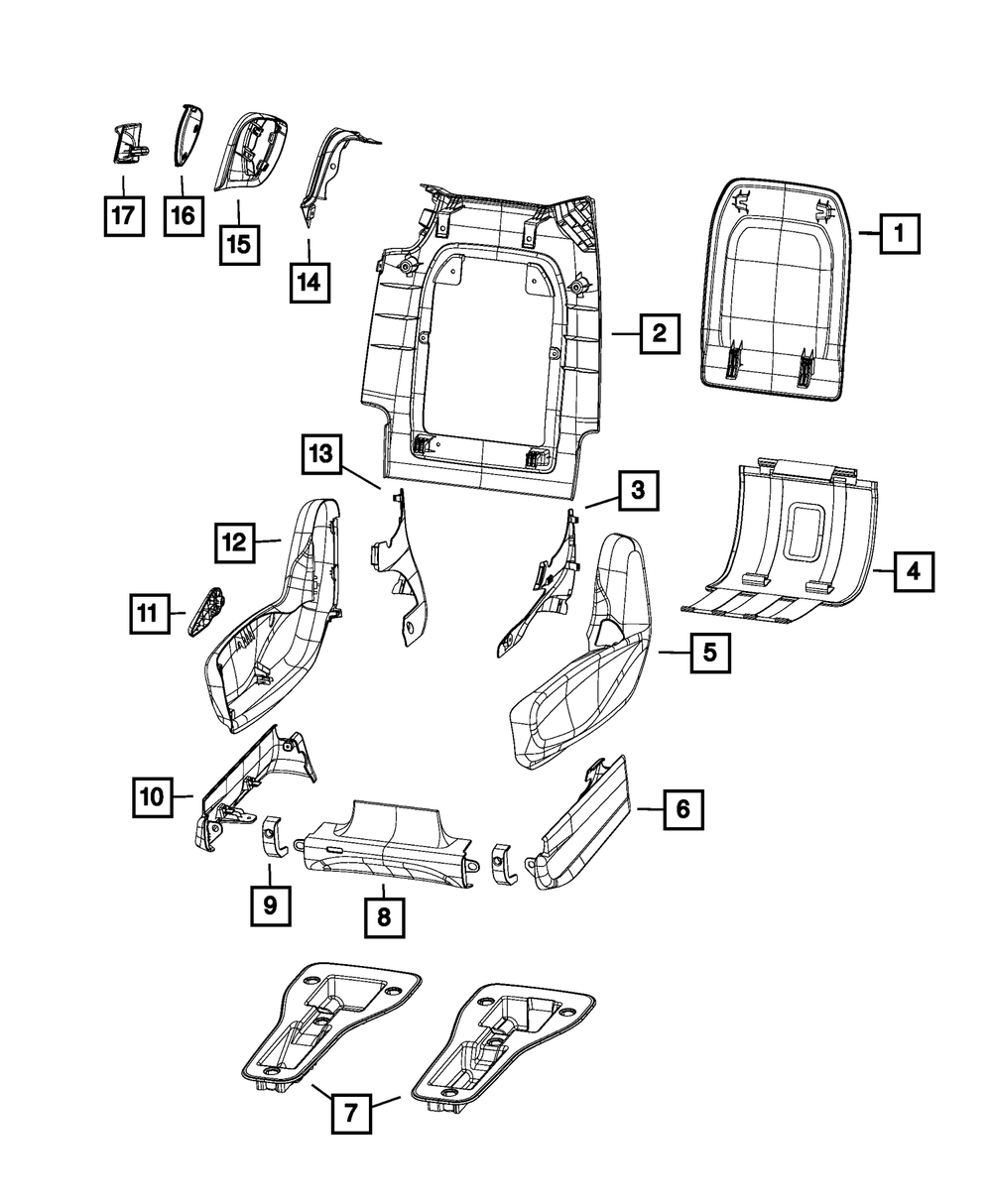 2017-2025 Chrysler Seat Bezel, Right 68274414AB | Mopar eStore