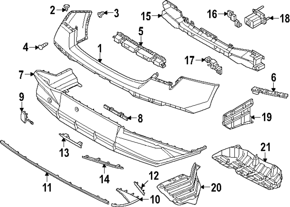 Hyundai - 86627-AAAA0 - Bumper Cover Bracket - 2024-2025 Hyundai ...