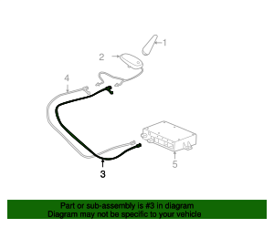 2008-2010 Cadillac CTS Antenna Cable 25833050 | GMPartsDirect.com