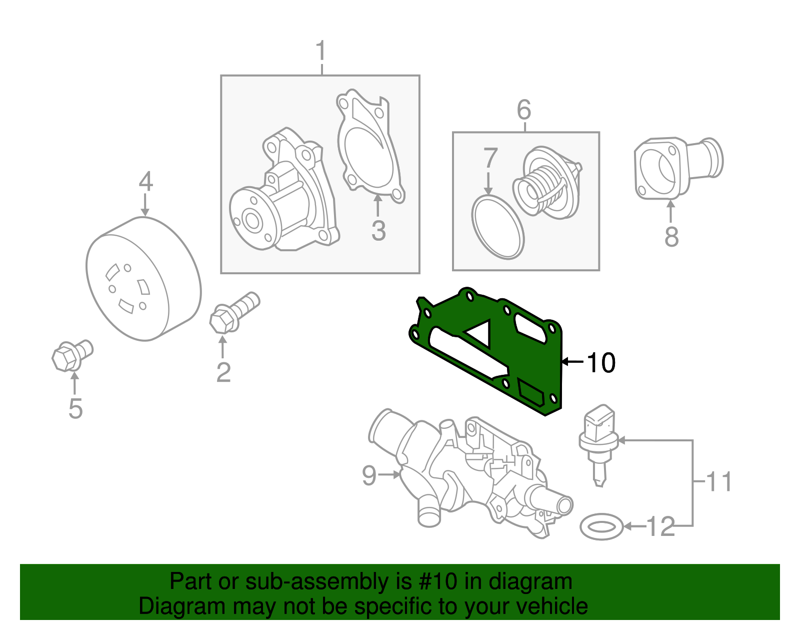 2012-2019 Nissan Water Outlet Gasket 11062-1KT0A | Temecula Nissan Parts