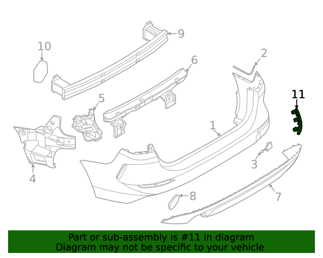 63-14-7-466-411 - Reflector Panel 2020-2024 BMW | AutoNationParts.com