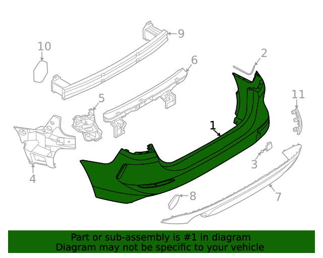 51129464155 - 2020-2023 BMW Bumper Cover (51-12-9-464-155) | BMW of ...