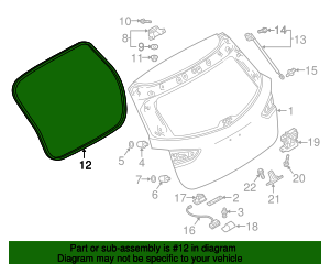 2016-2021 Mazda CX-3 Body Weather-Strip D10E-62-761A | OEM Parts Online