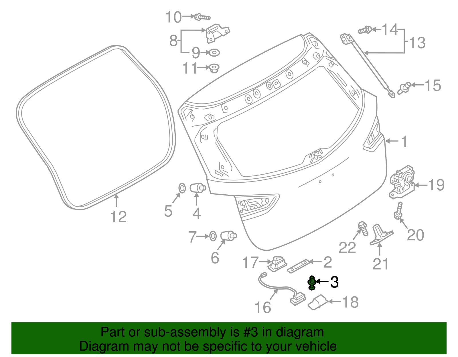 KD53-68-AA5 - Lift Gate Plug 2016 Mazda CX-3 | Florida Mazda Parts